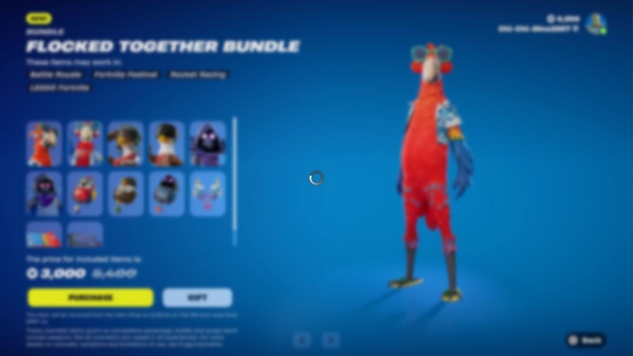 Fortnite NEW! Flocked Together Bundle Items Showcase - YouTube
