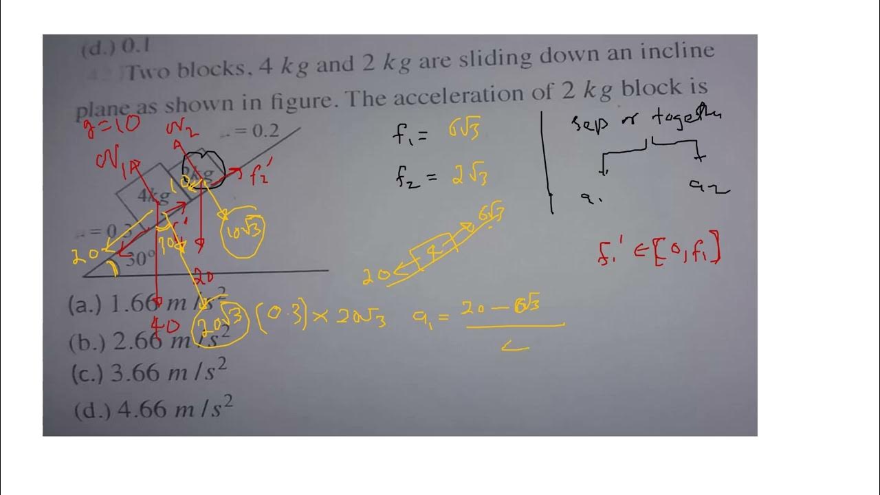 Tow Block Problem in Friction - YouTube