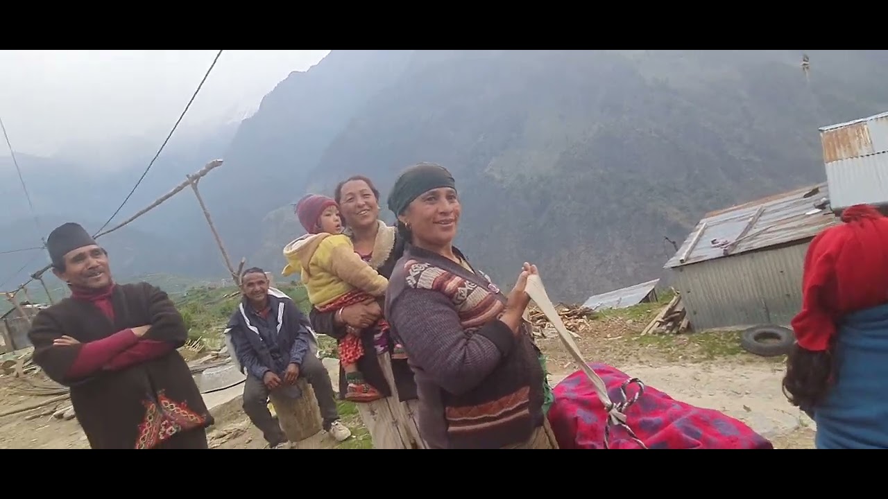 Rasuwa Gatlang Village/The black village//walking in village talking ...