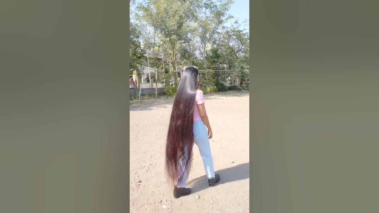 Most Beautiful Long Hair Girl🤩 Extreme Longhair Girl😍 Long Hair Queen