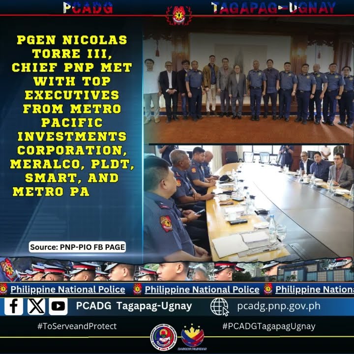 PGEN Nicolas Torre III, Chief PNP met with top executives - YouTube