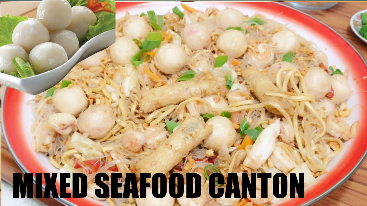 CANTON BIHON LOADED MIXED SEAFOOD BALLS CRABS SHRIMP AND SQUID - YouTube