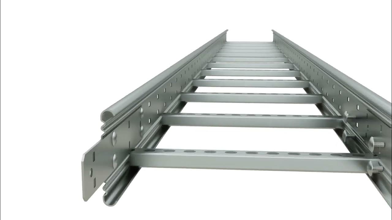 How to make an extension and a hinged joint between two cable ladders KS100? - YouTube