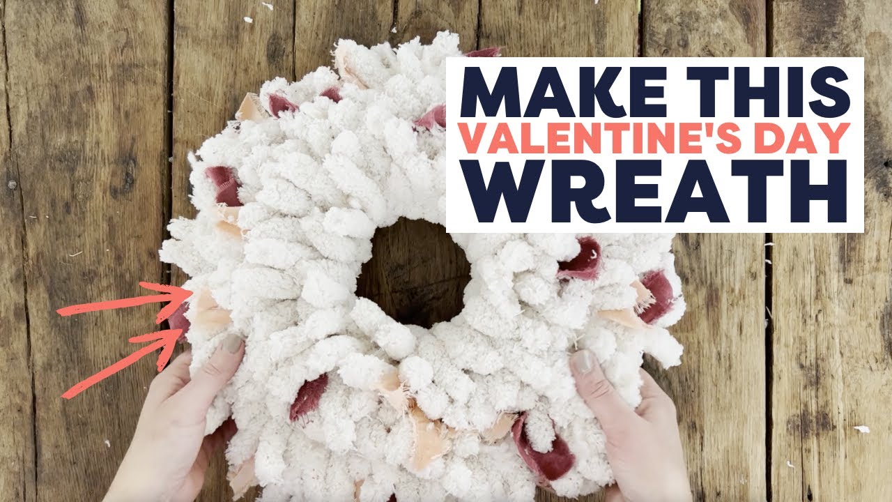 Fluffy Valentine’s Day Wreath | DIY V-Day Wreath - YouTube