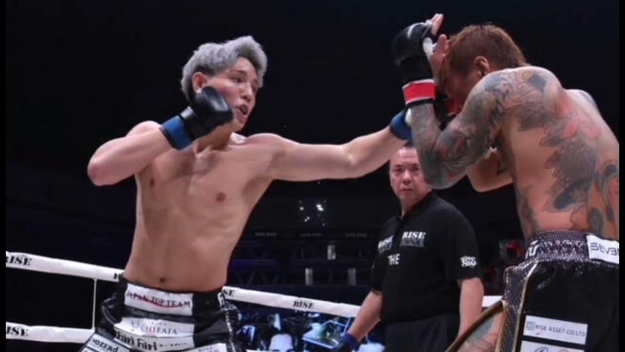 【RISE】YURA、山口裕人に豪快パンチで初回KO勝ち！YA-MANのベルト挑戦アピール - YouTube