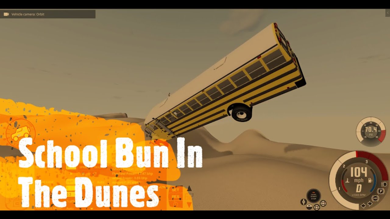 Dunes In a School Bus! BeamNG Drive - YouTube