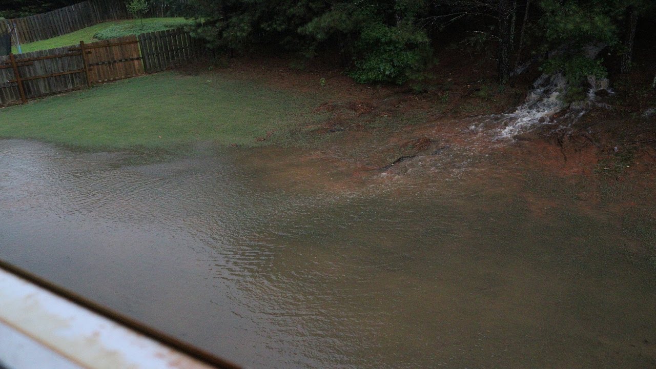 My Entire Backyard is Flooded. - YouTube
