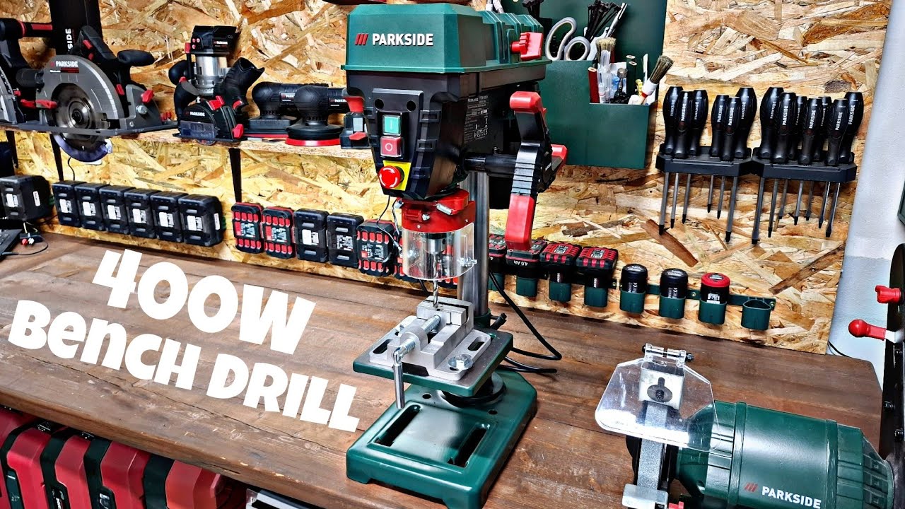 Parkside Bench Pillar Drill PTBM 400 D1 - Unboxing & Assembling - YouTube
