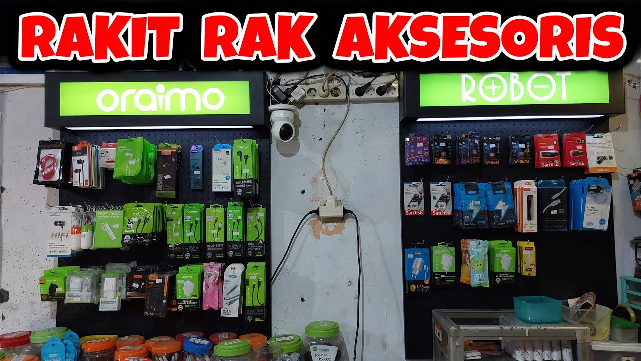 CARA PASANG RAK AKSESORIS HP DI KONTER PULSA - YouTube