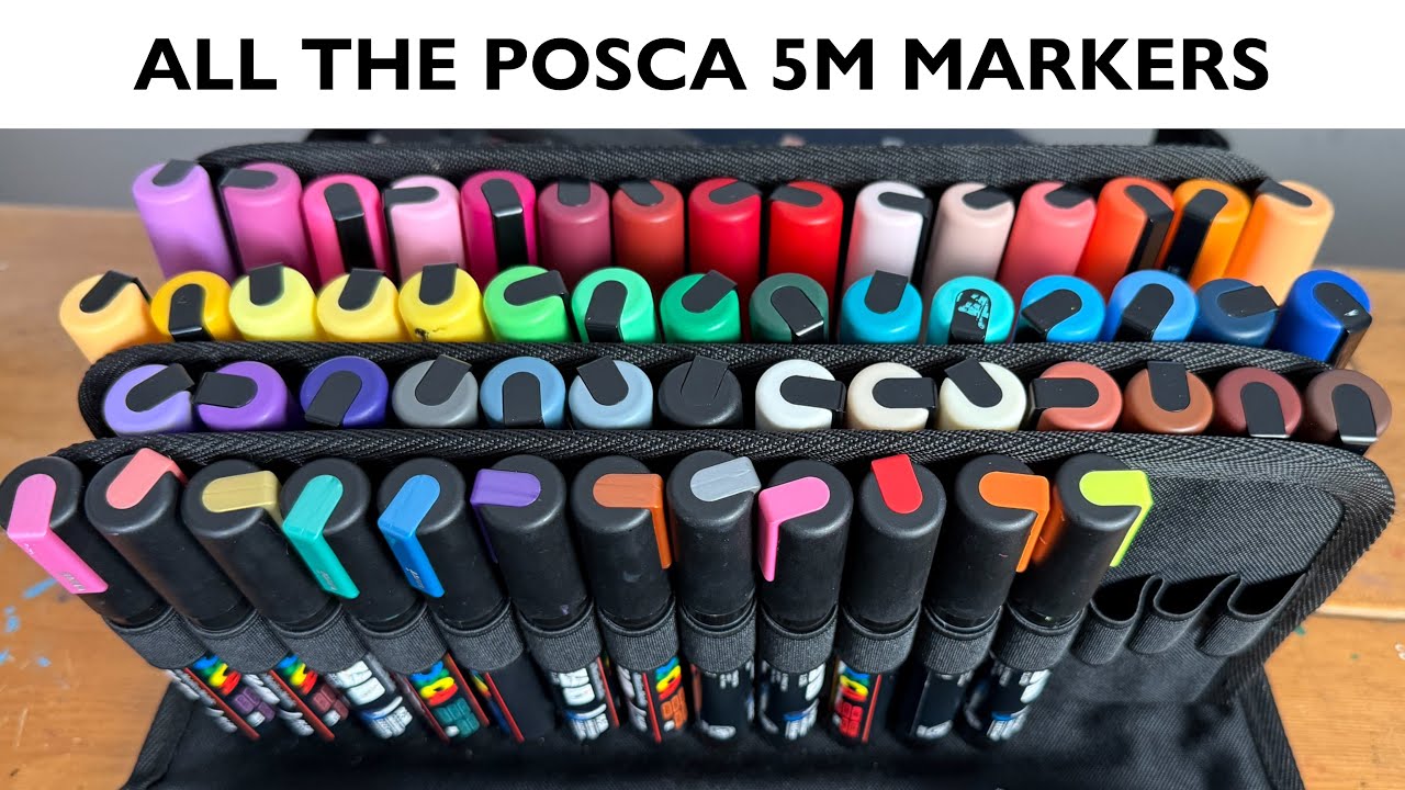 Every 5M Posca COLOR! Swatches and Review. - YouTube