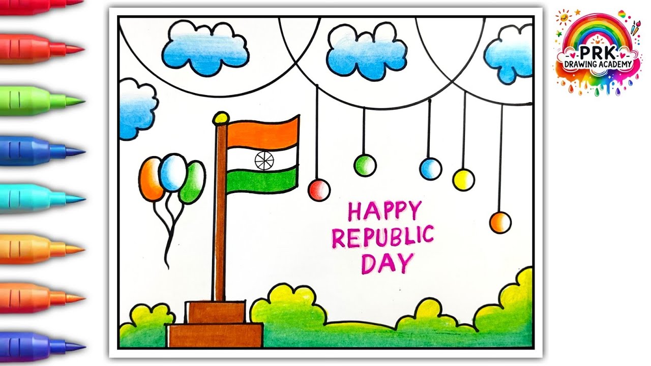 Republic Day Drawing Easy | Republic Day Drawing For Kids | How To Draw ...