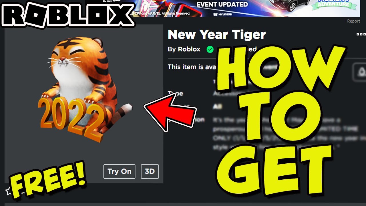[FREE ITEM] HOW TO GET THE NEW YEAR TIGER IN ROBLOX USING iOS OR A PC ...