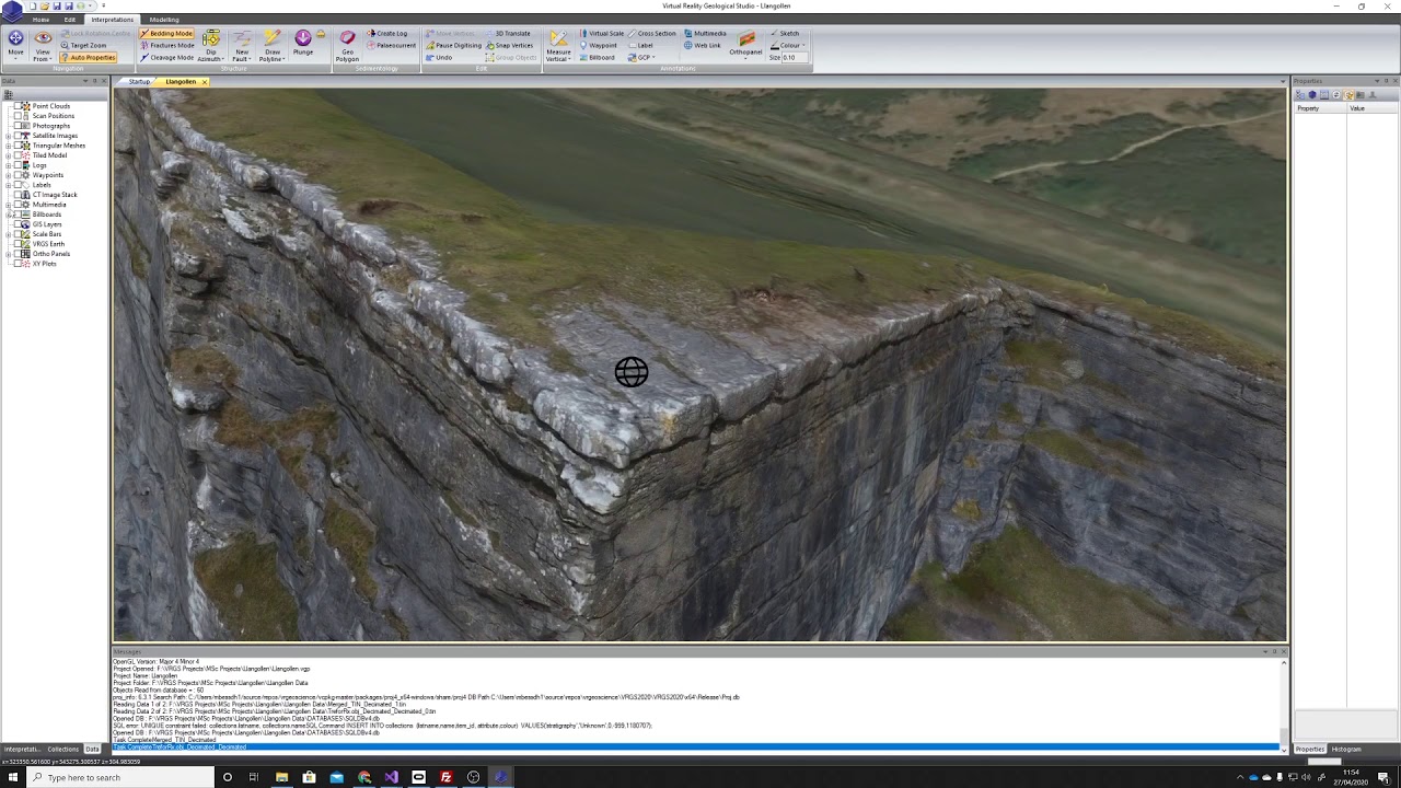 Integrate VLE test into digital outcrop models with VRGS - YouTube