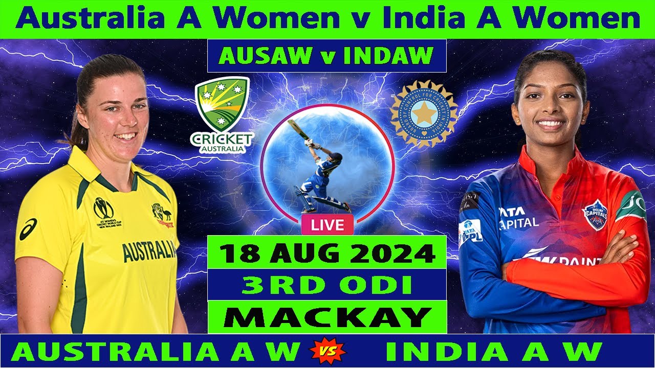 Australia A Women vs India A Women | AUSAW vs INDAW | 3rd ODI Cricket ...