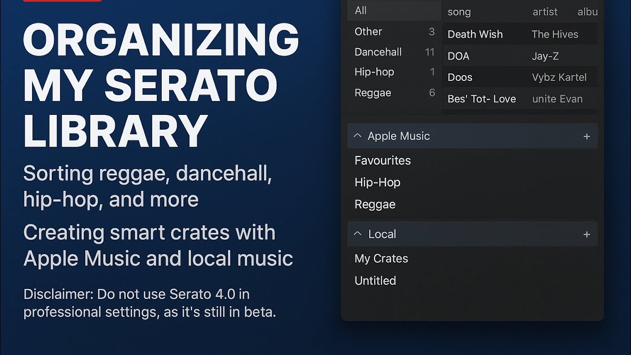 Organizing My Serato Library | Serato 4.0 Beta Smart Crates Demo - YouTube
