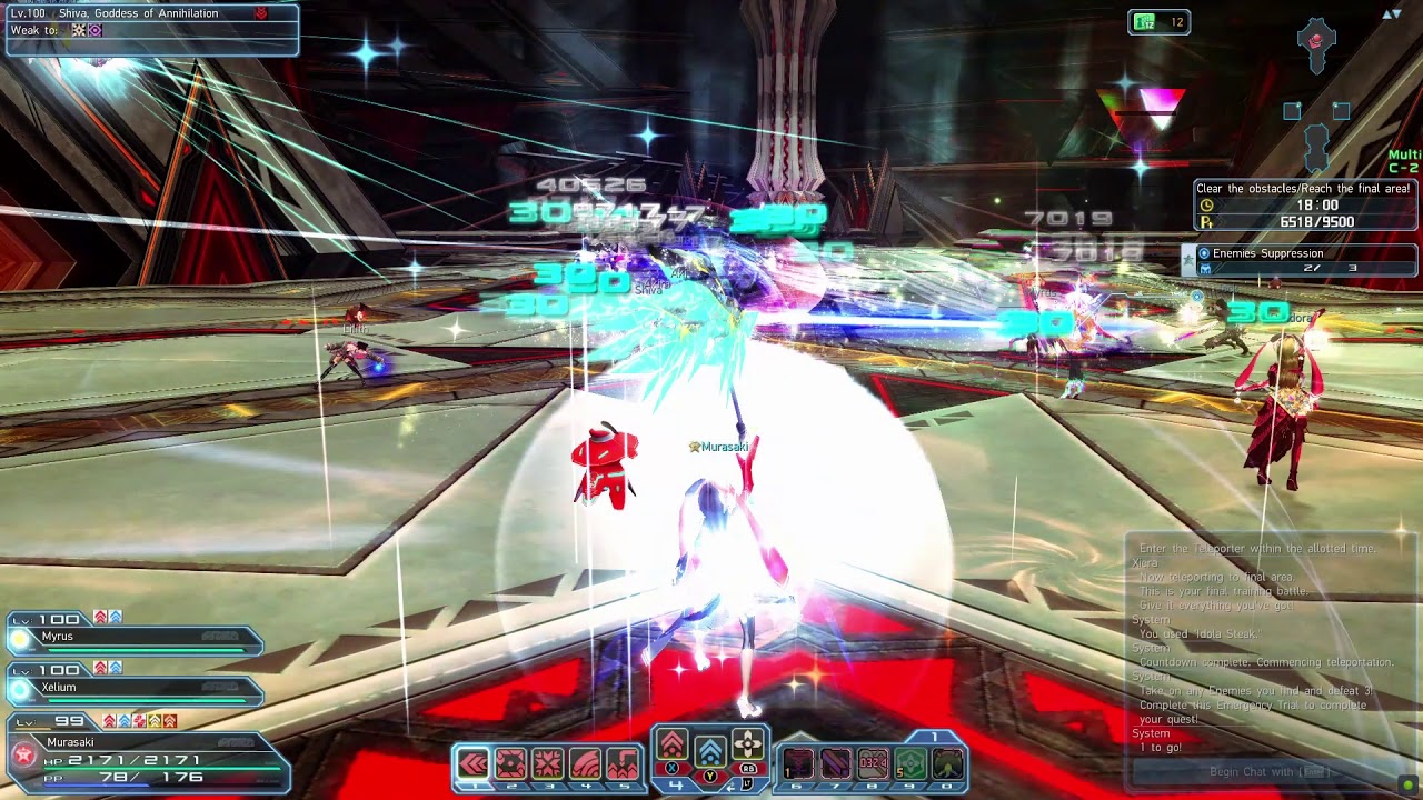 PSO2 Armada Training UQ | Shiva Battle - YouTube