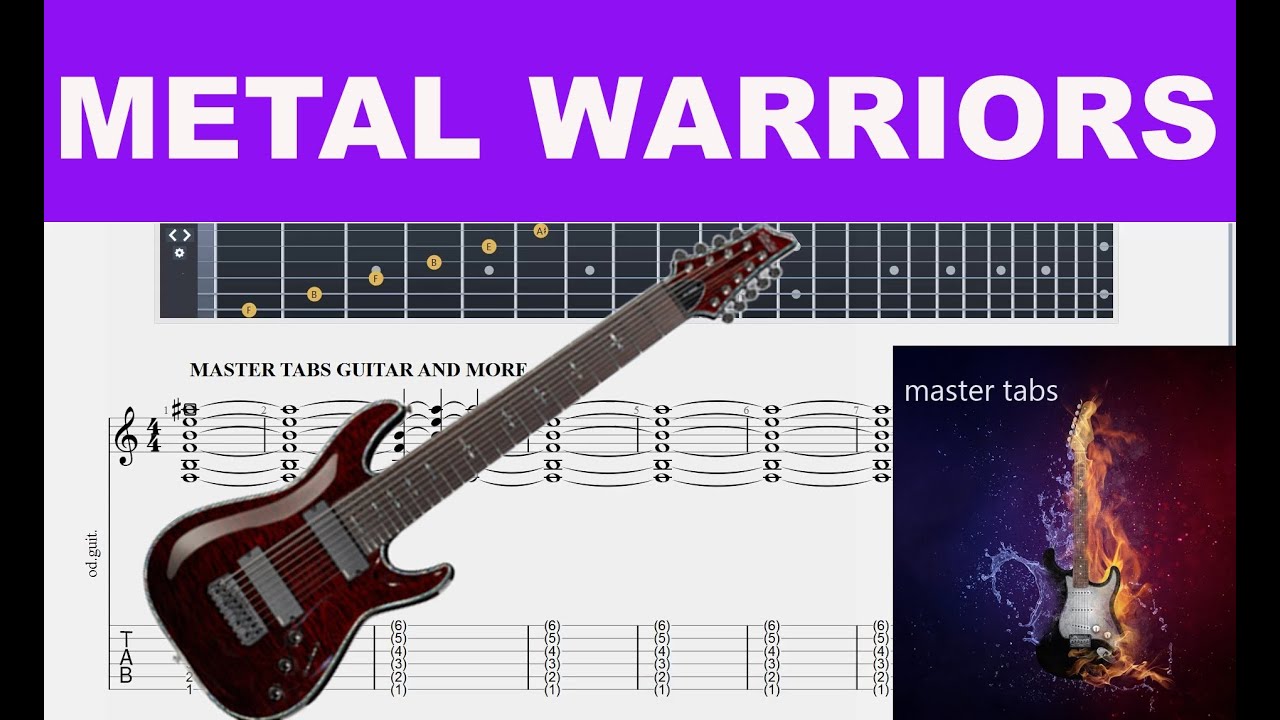 #METAL WARRIORS#MANOWAR#|Guitar Tab| TUTORIAL#Mastertabs# ...
