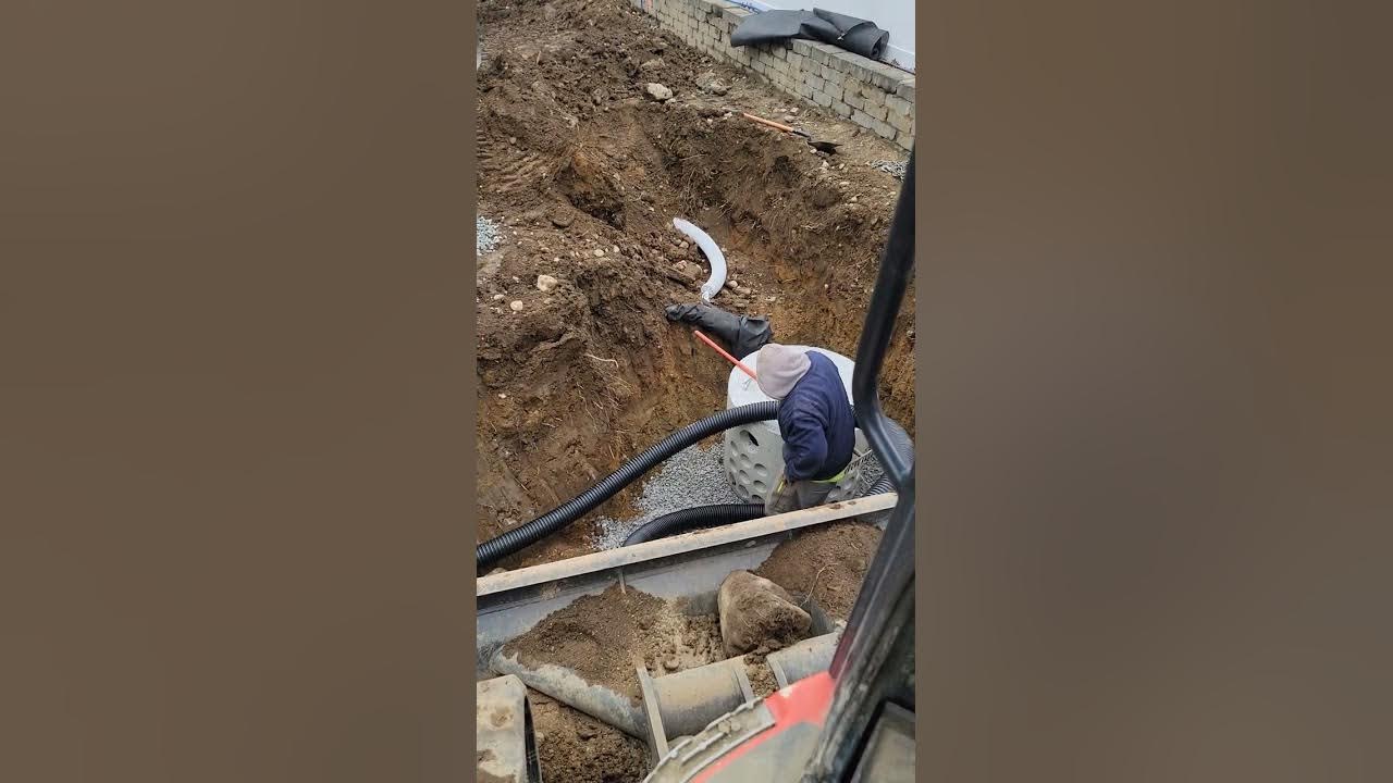 Back Yard & Downspout Drainage - YouTube