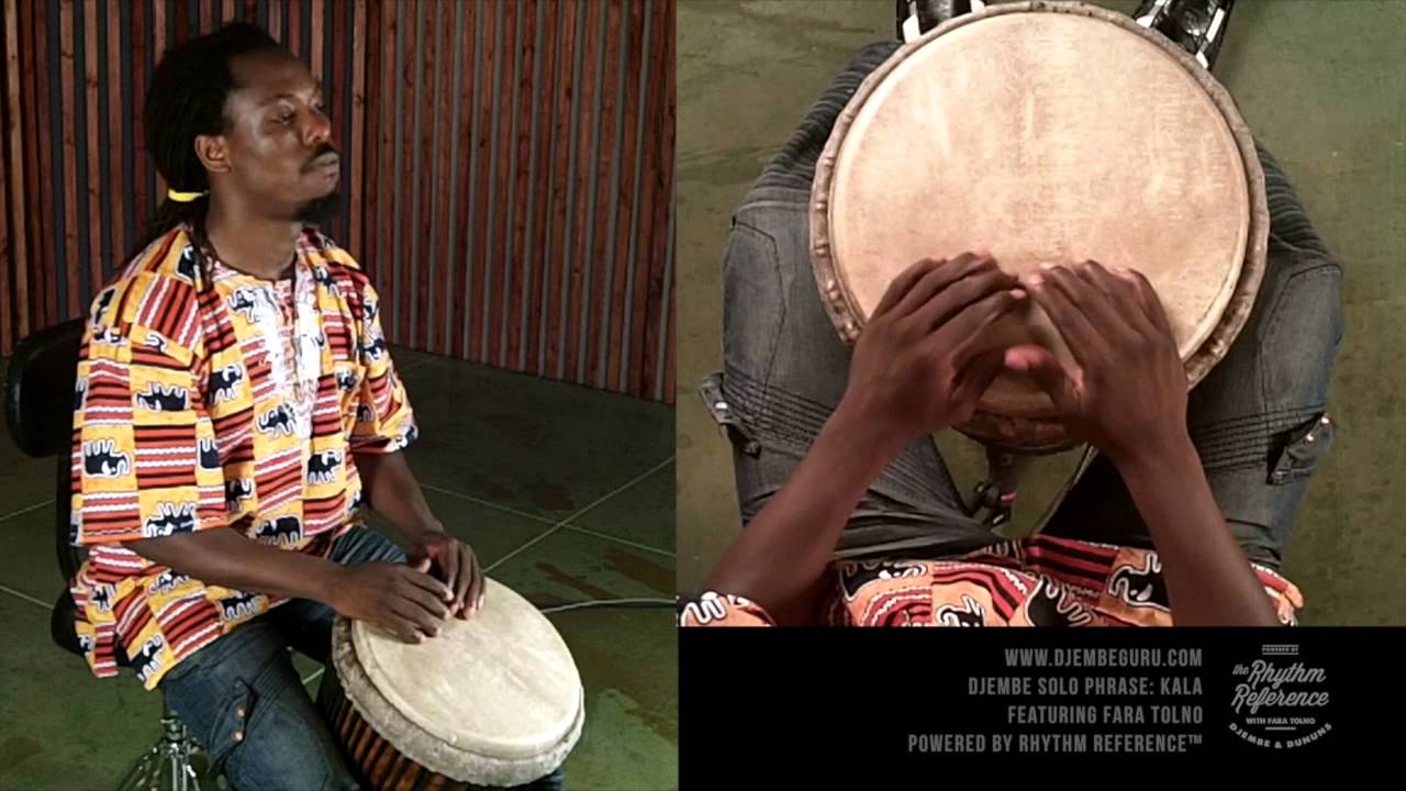 Djembe Reference: Solo Phrases - Kala Level 1 (with shaker) - YouTube