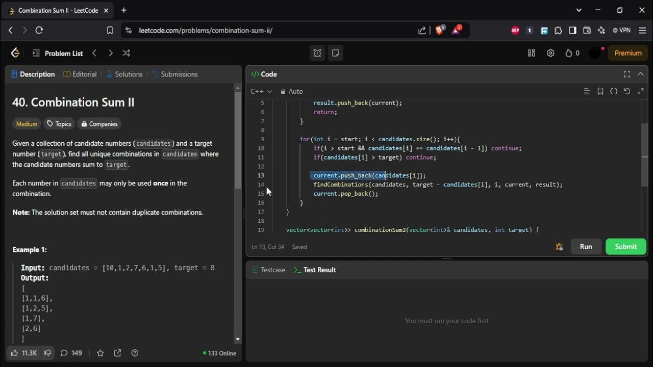 برمجهleetcode-40 - YouTube