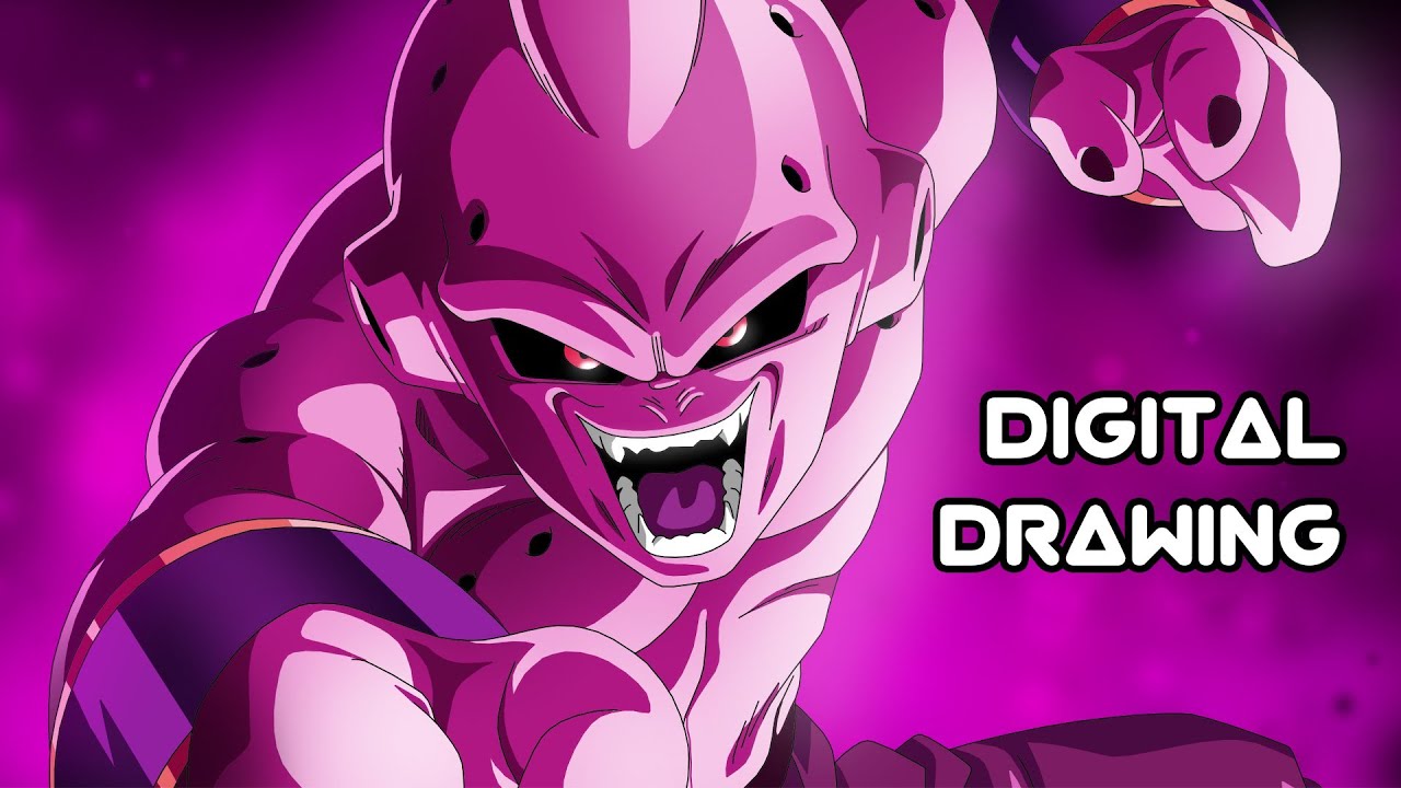 Drawing Kid Buu DBZ | Digital Drawing | Speed Timelapse - YouTube