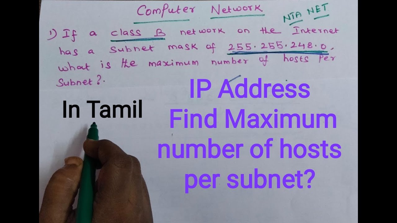 Computer Network | IP Address | Maximum number of hosts per subnet ...