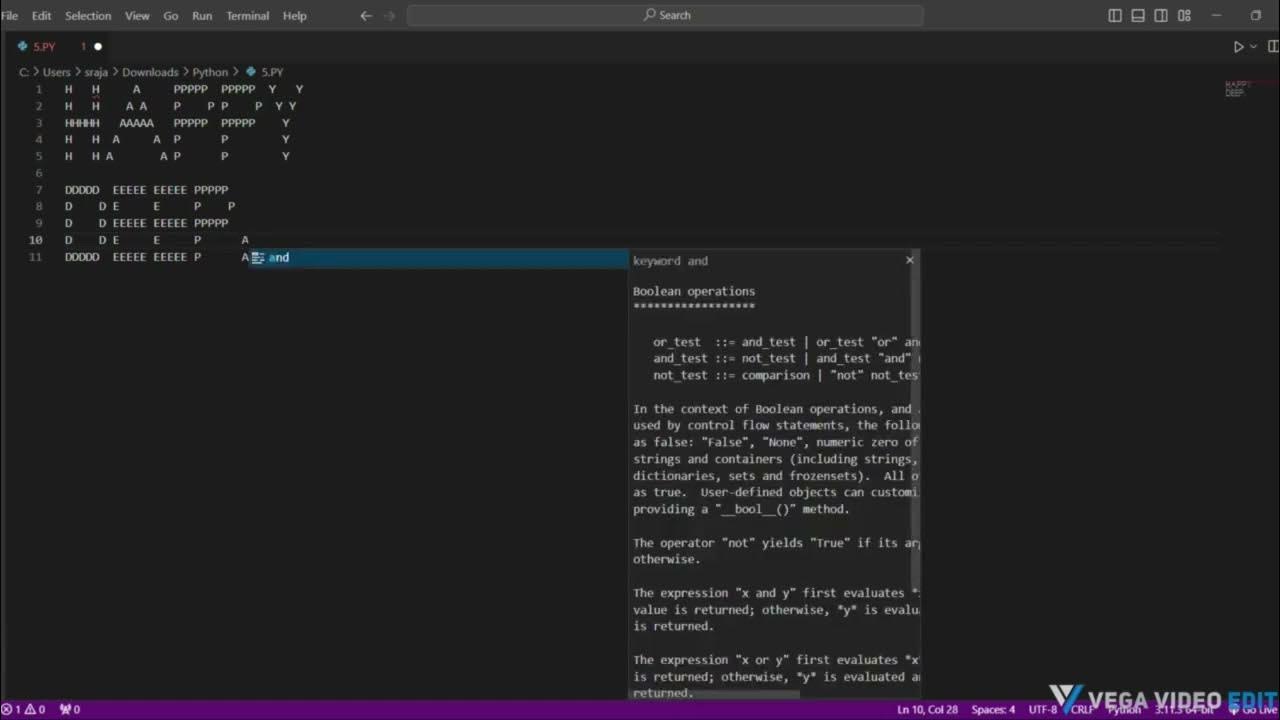 Python (Programming Language) Project 5: 'Happy Deepavali' Created by Trishanth Kumar - YouTube