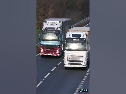 VOLVO FH - A1(M) motorway race #truckspotting #tomir - YouTube