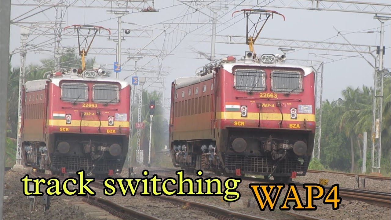 Track Switching LITE run WAP4 || Loop line to main Line || MainLine to LoopLine Track Swithing ...