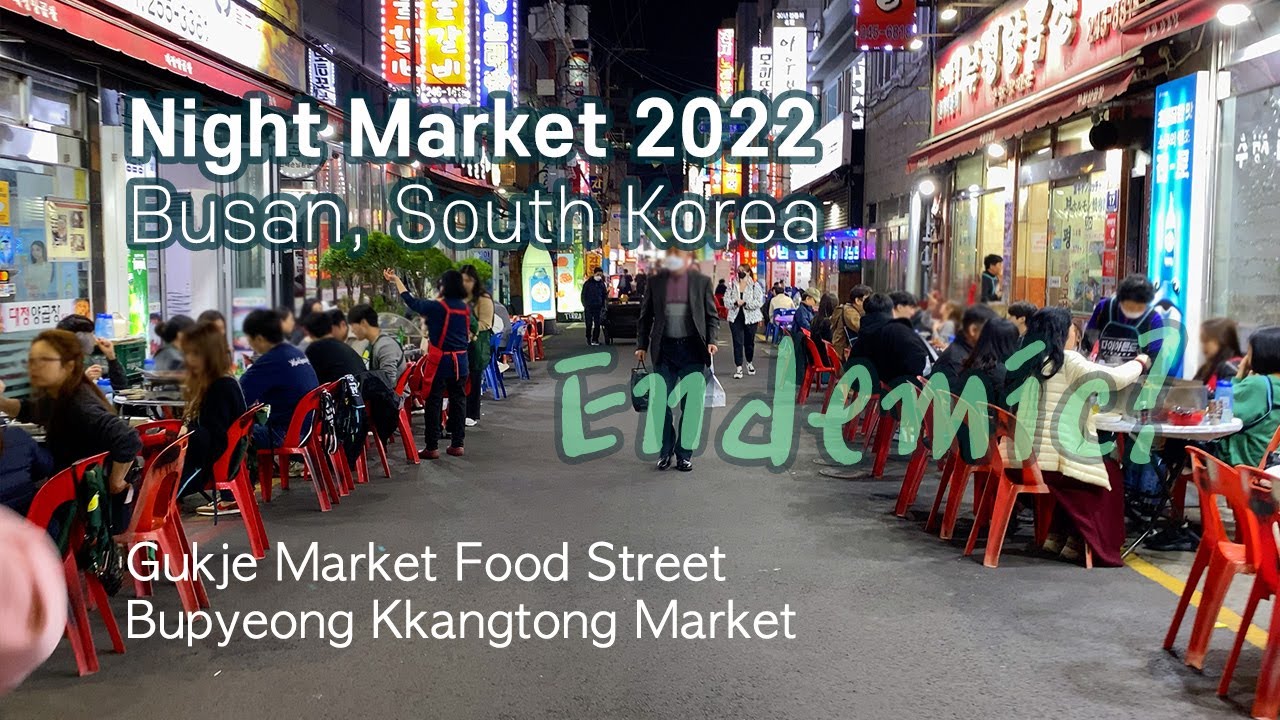 Night market and Food Street in Busan. 2022 4K - YouTube