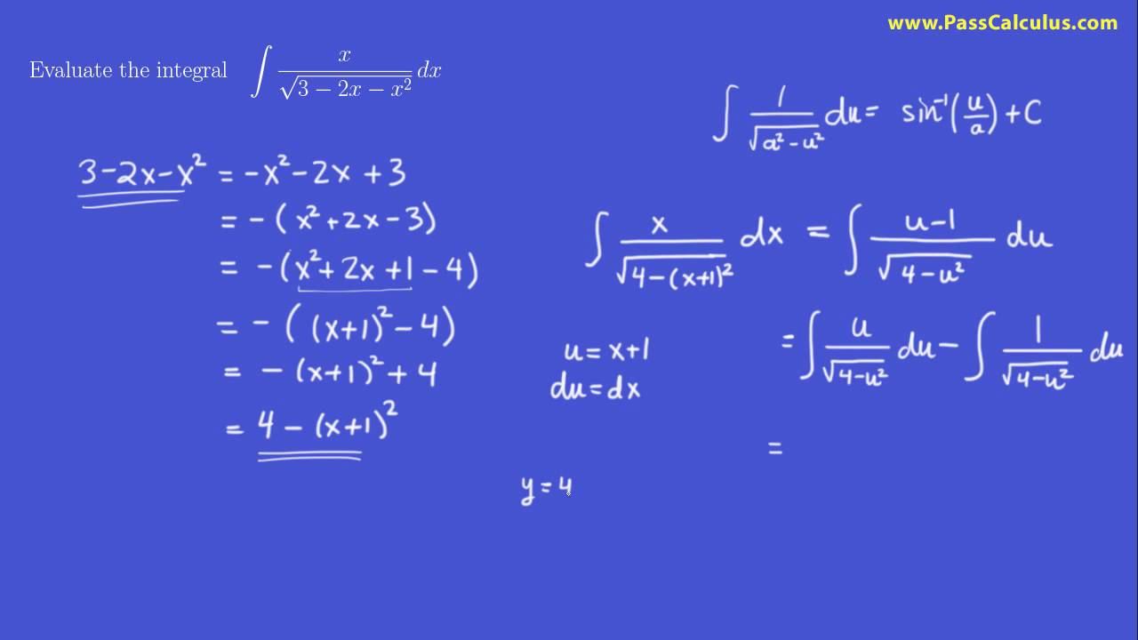 Calculus Arcsin Integrals Problem 1 YouTube
