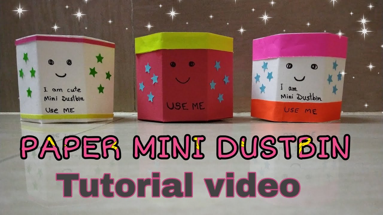 How to make a Cute mini Trash bin for keeping waste paper scraps ...
