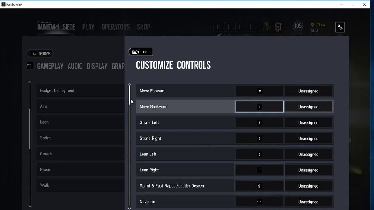 How to change your controls in Rainbow Six Siege - YouTube