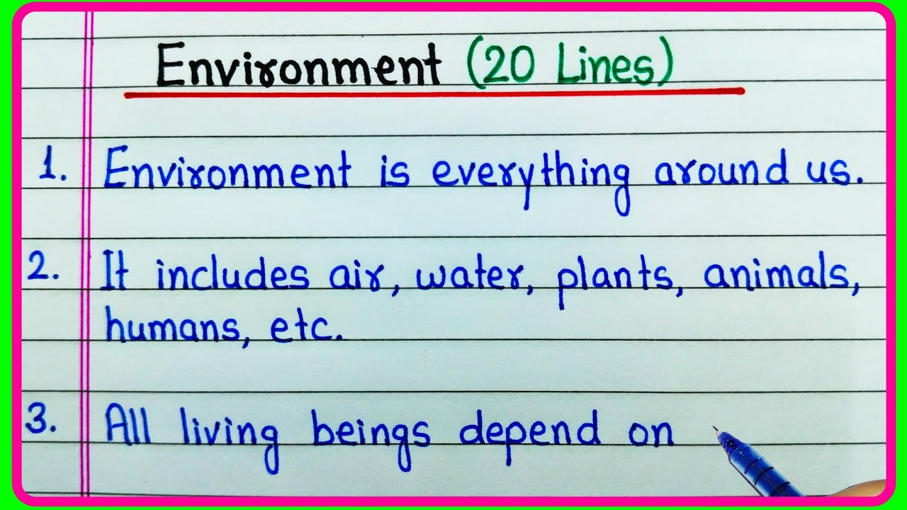 20 lines on Environment essay | 20 lines essay on Environment in ...
