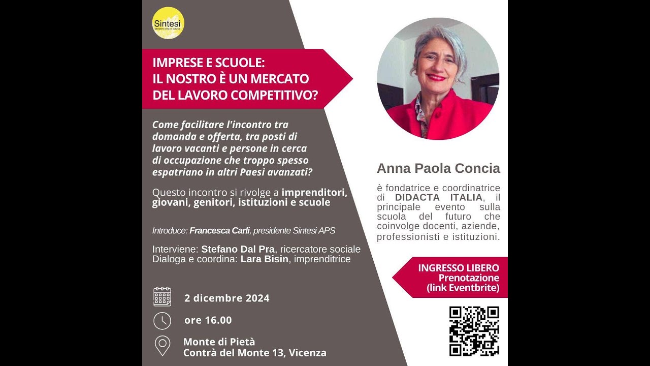 IMPRESE E SCUOLE: IL NOSTRO È UN MERCATO DEL LAVORO COMPETITIVO? - YouTube