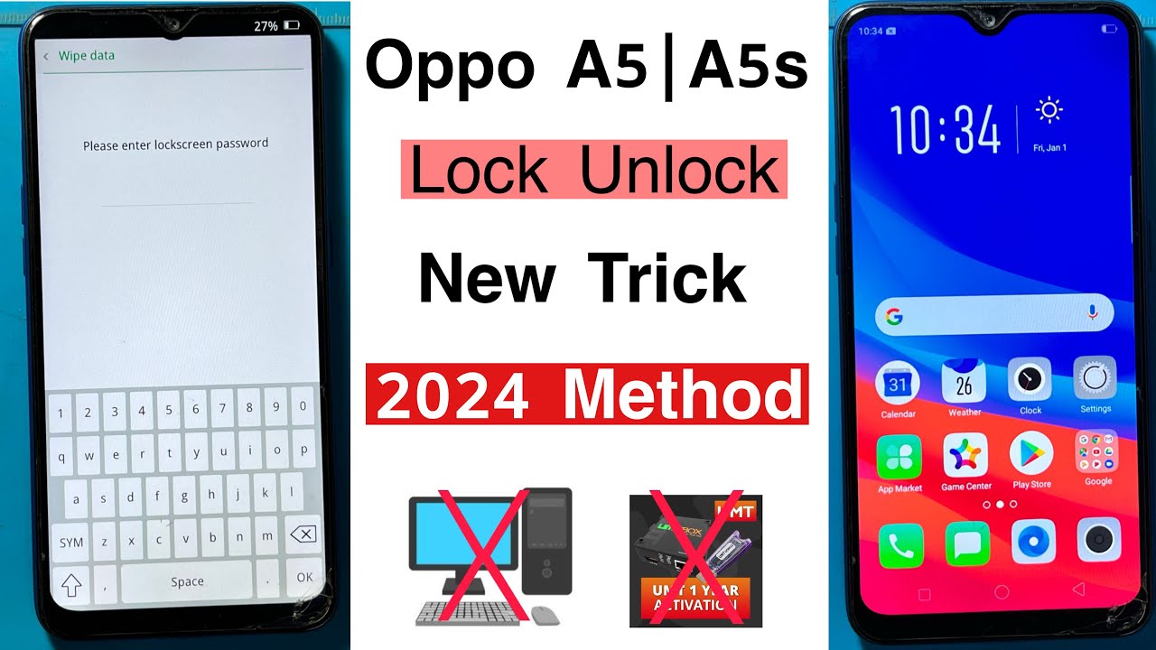 Oppo A5s Lock Unlock | How to Unlock Oppo A5s | Pattern Password Unlock ...