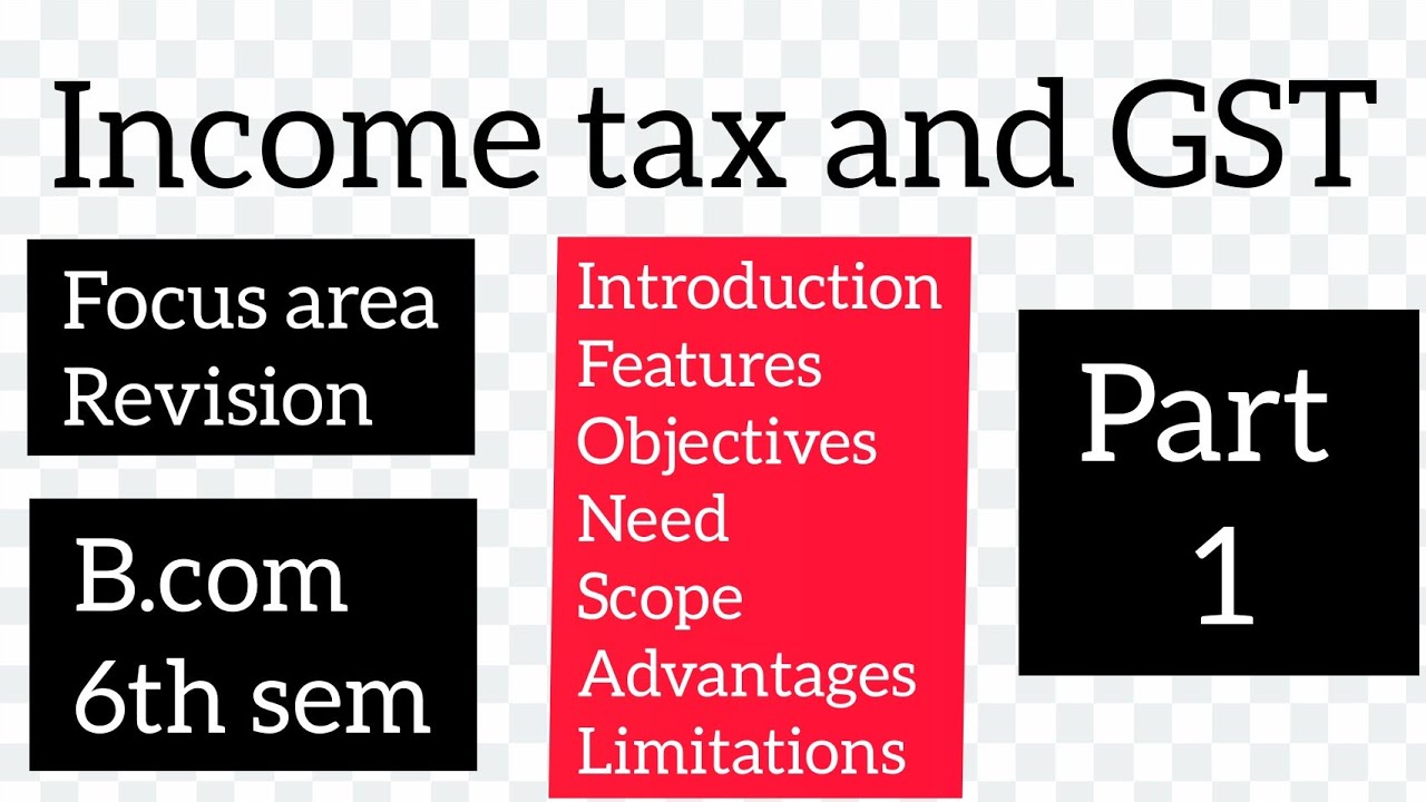 Income tax and GST || bcom final sem || #incometax #bcom #gst - YouTube