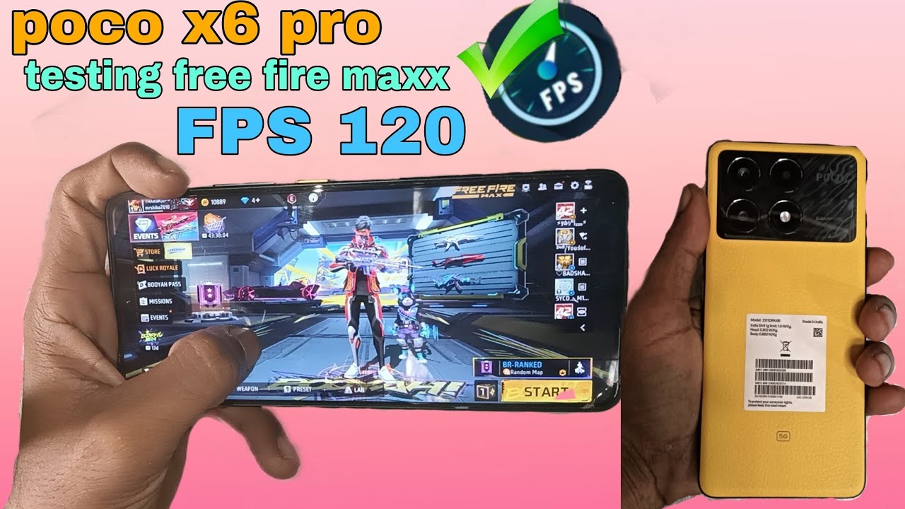 Poco X6 Pro Testing 120 FPS Free Fire Maxx! Get Real FPS 90 to 120 Free ...