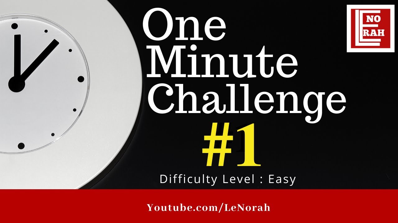 One Minute Challenge # 1 | Who is behind it ? |Difficulty level - Easy ...