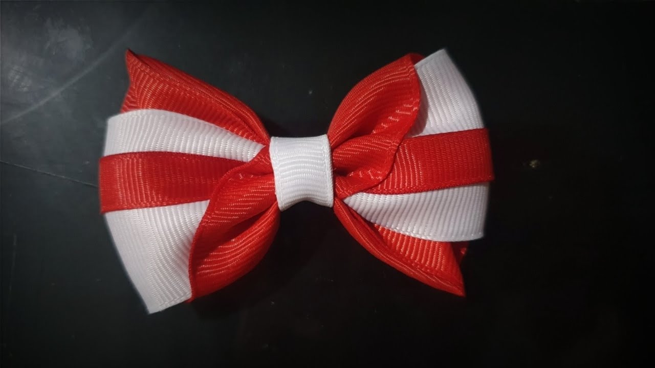 diy simple bow ribbon | easy making bow ribbon | handmade ribbon - YouTube