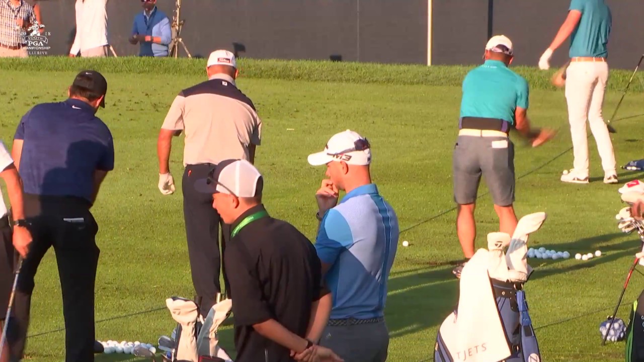 Wednesday from the range, putting green at 2018 PGA Championship - YouTube