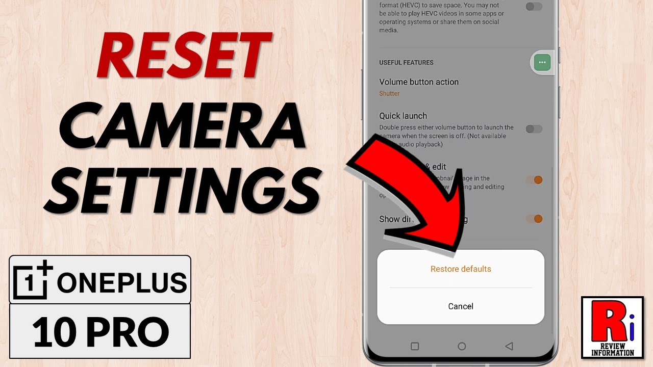 How to Reset Camera Settings in OnePlus 10 Pro - YouTube