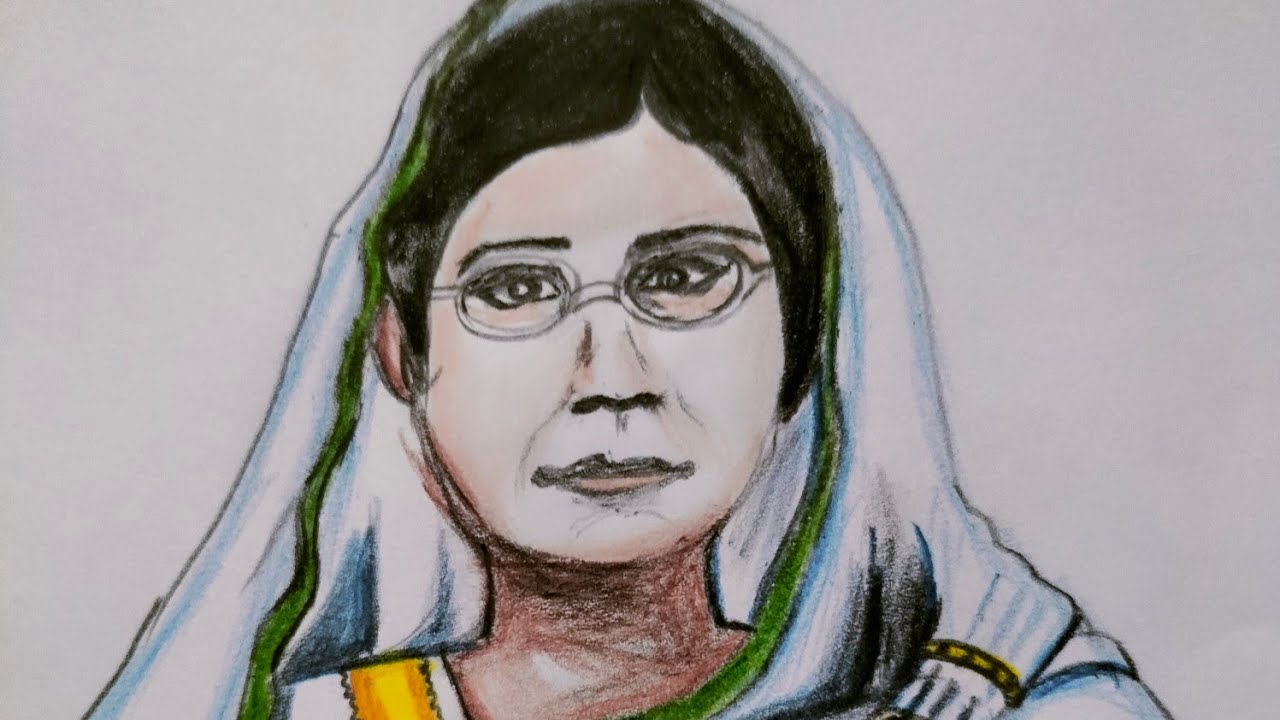 How to draw Bagum Rokeya - YouTube