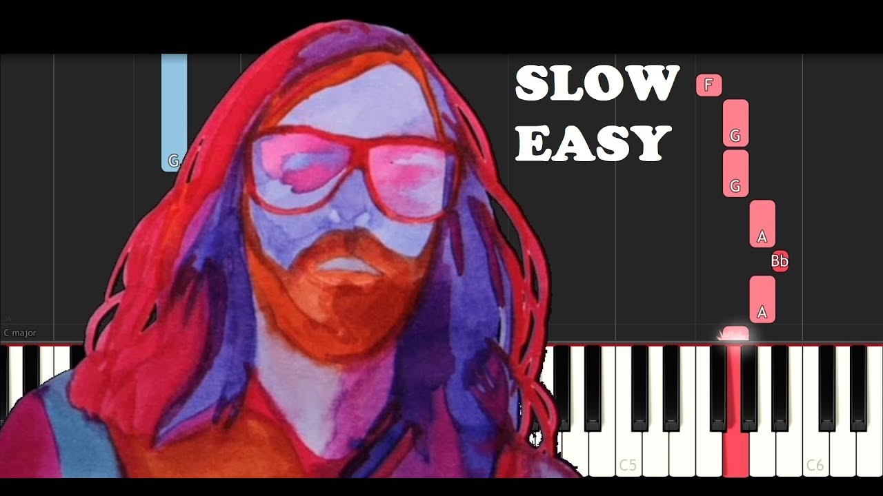 Breakbot - Baby I'm yours (SLOW EASY PIANO TUTORIAL) - YouTube