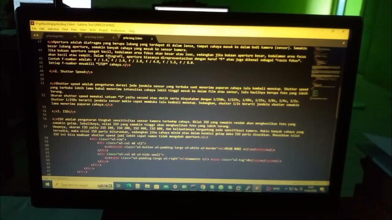 tugas pemrograman web (membuat website/blog) #presentasi #tugassekolah - YouTube