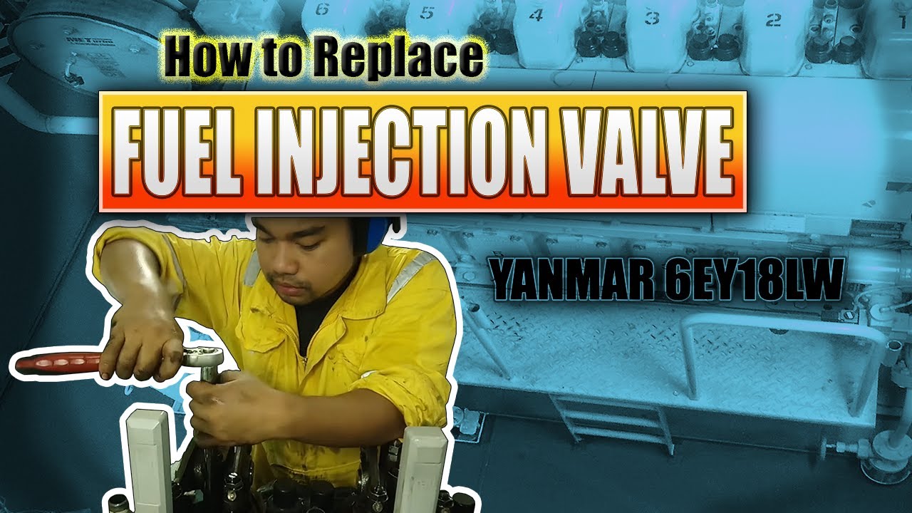 How to Replace Fuel Injection Valve of YANMAR 6EY18LW - YouTube