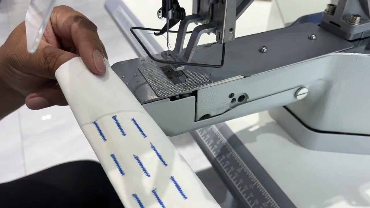 SF430D Electronic bartacking machine - YouTube