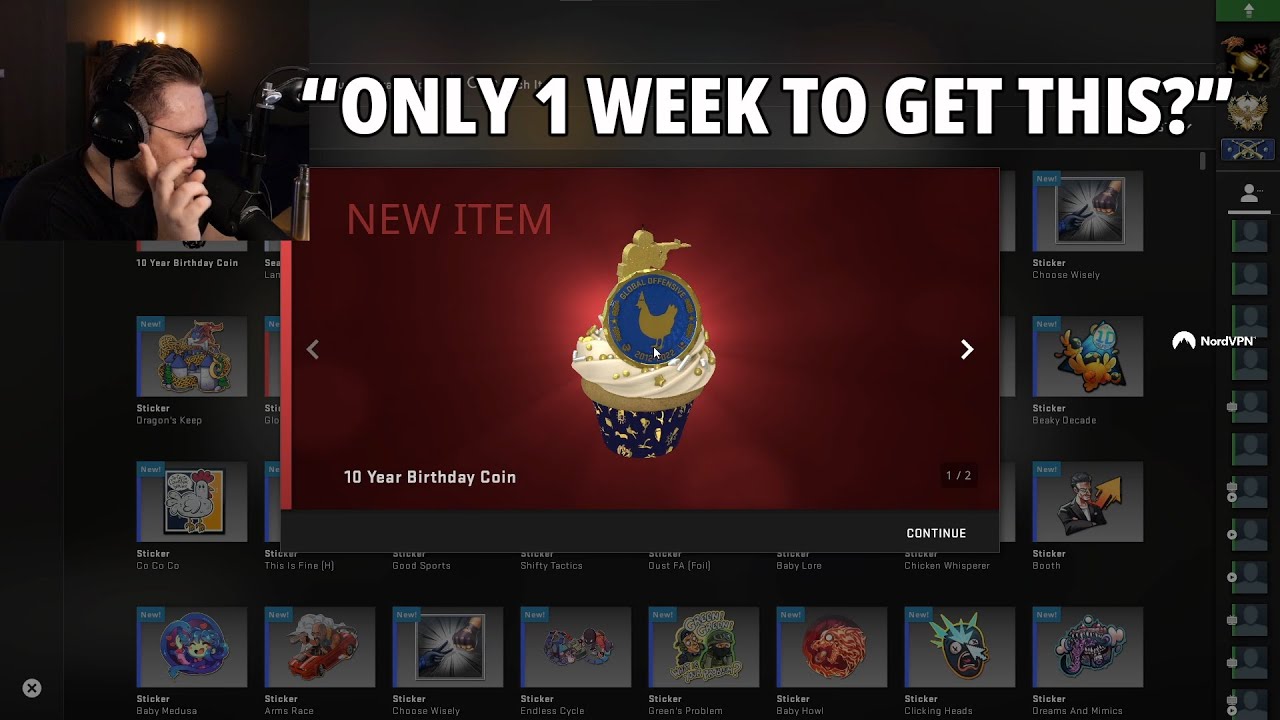 ohnePixel getting his 10 year CS:GO birthday coin - YouTube