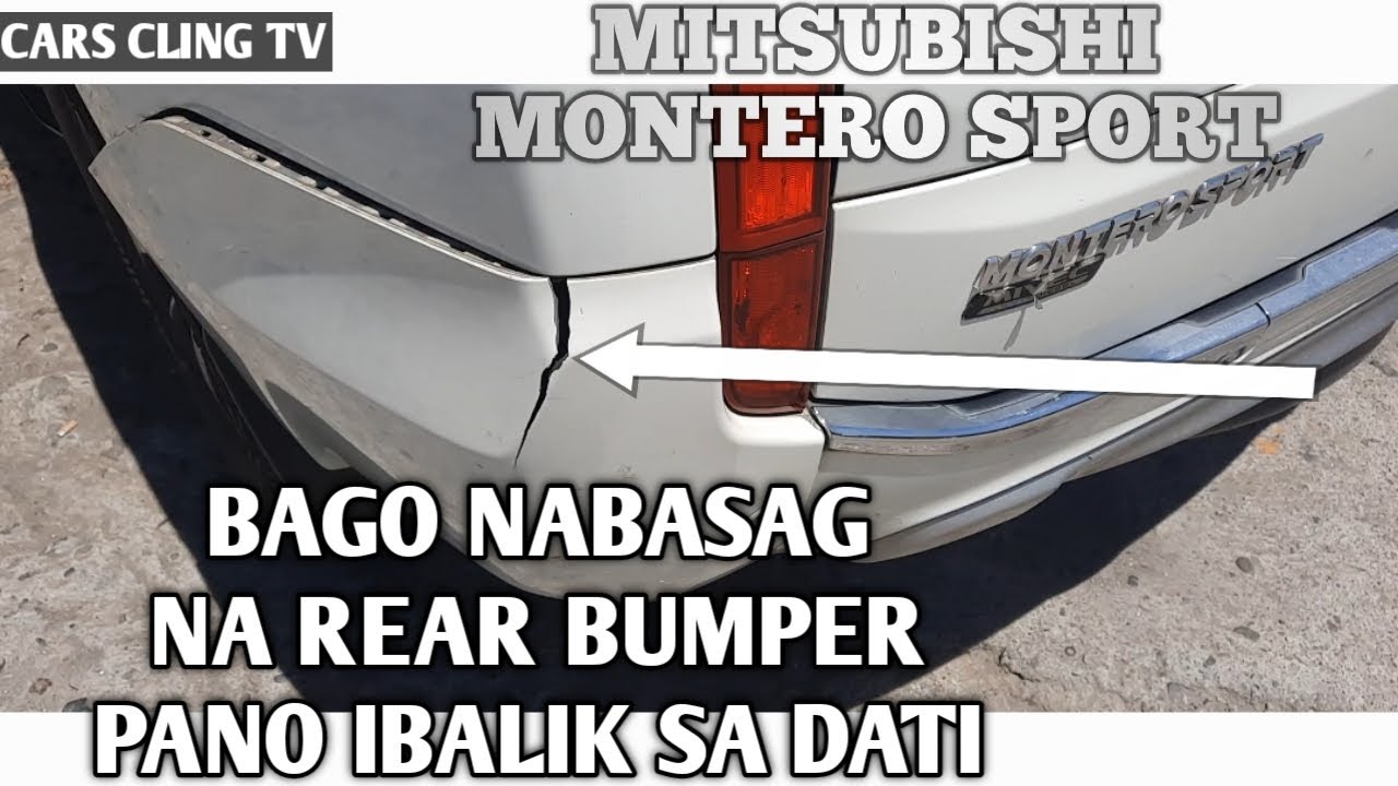 MITSUBISHI MONTERO ECO SPORT REAR BUMPER GENERAL REPAIR REPAINT FIXED ...