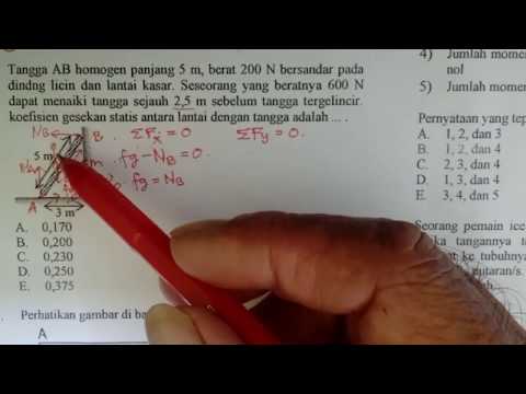 Tutorial Kesetimbangan Benda Tegar Menghitung Koefisien Gesek Lantai - fisika SMA